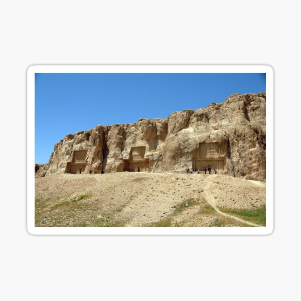 "Panorama of Persian Royal Necropolis Naqsh-e-Rostam, Iran" Sticker by ...