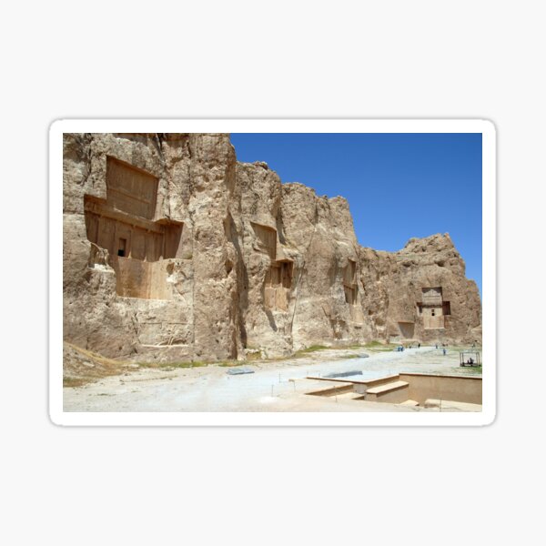 "Persian Royal Necropolis Naqsh-e-Rostam Panorama, Iran" Sticker by ...