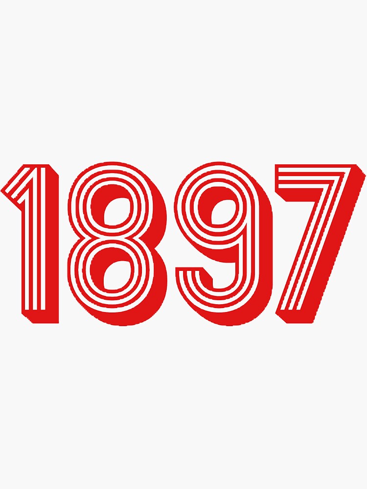 "1897" Sticker for Sale by Sarah Walter | Redbubble