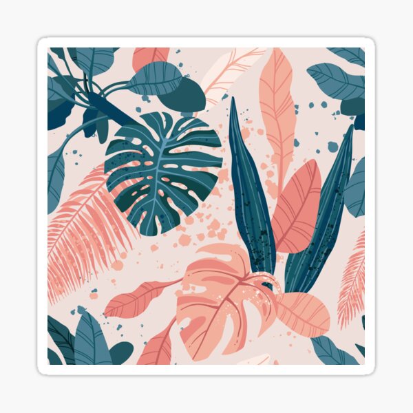 "Pink tropical" Sticker for Sale by MrFreddie | Redbubble