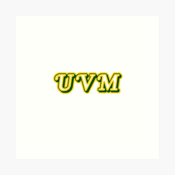 "Retro UVM Sticker" Art Print for Sale by steyeburr | Redbubble