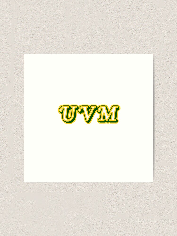 "Retro UVM Sticker" Art Print for Sale by steyeburr | Redbubble