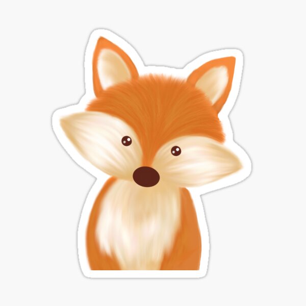 "Cute Orange Fox Furry" Sticker for Sale by NatashaBeckwith | Redbubble