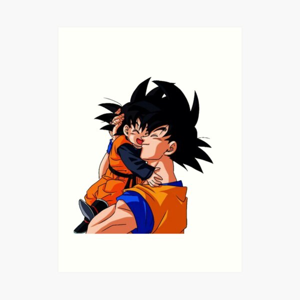 "Goku and Goten Sticker" Art Print for Sale by mykyaa | Redbubble
