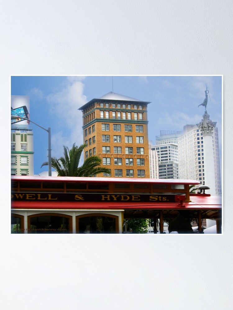 "San Francisco Union Square Cable Car" Poster by daviddenny | Redbubble