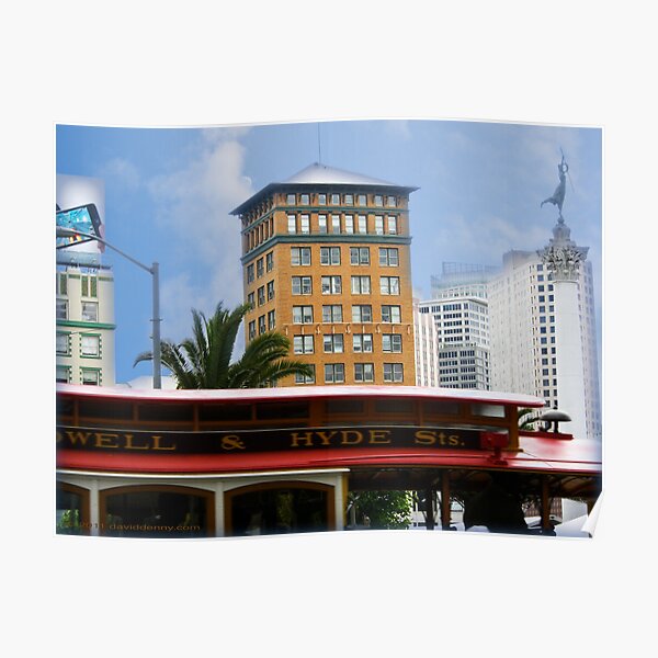 "San Francisco Union Square Cable Car" Poster by daviddenny | Redbubble