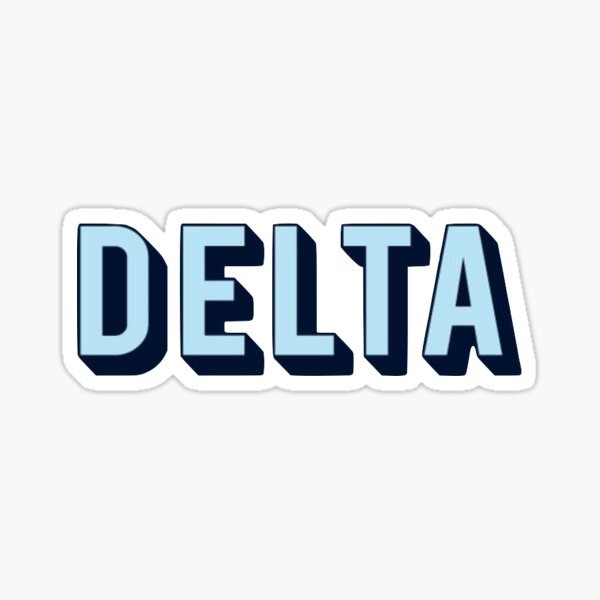 "delta sticker" Sticker for Sale by joellekaplan | Redbubble