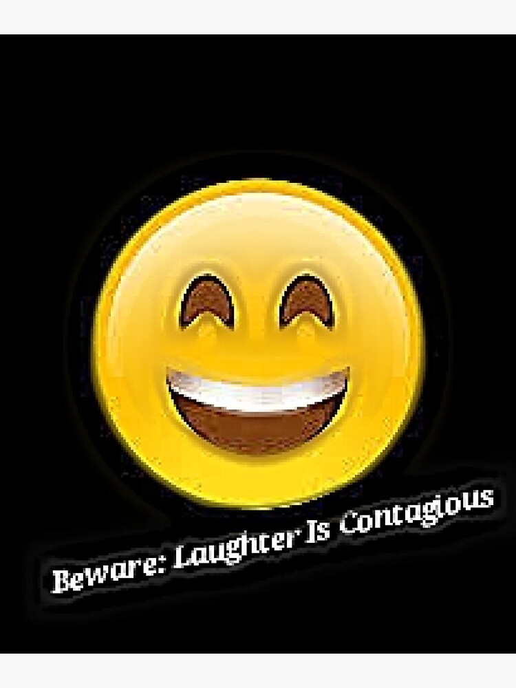 "Beware laughter is Contagious" Sticker for Sale by Aveshoy123 | Redbubble