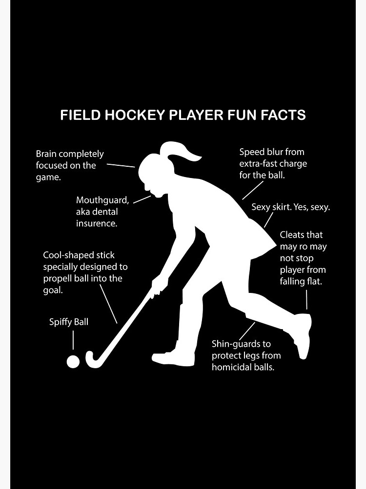 Field Hockey Player Fun Facts Women Field Hockey Spiral Notebook For