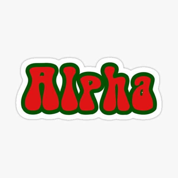 "ALPHA" Sticker by maddiebriggs | Redbubble