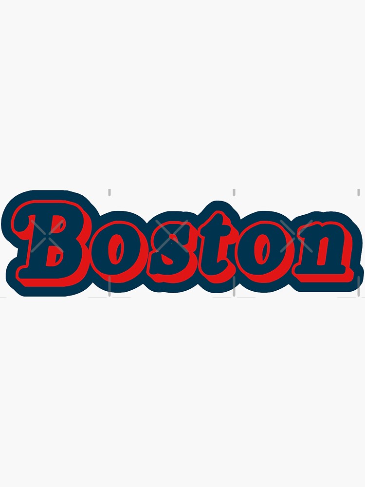 "Retro Boston Sticker" Sticker by steyeburr | Redbubble