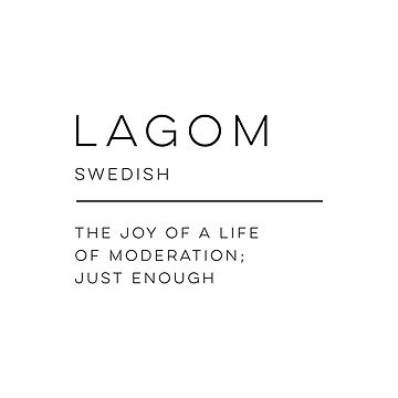 "Lagom Definition" Poster for Sale by wisemagpie | Redbubble