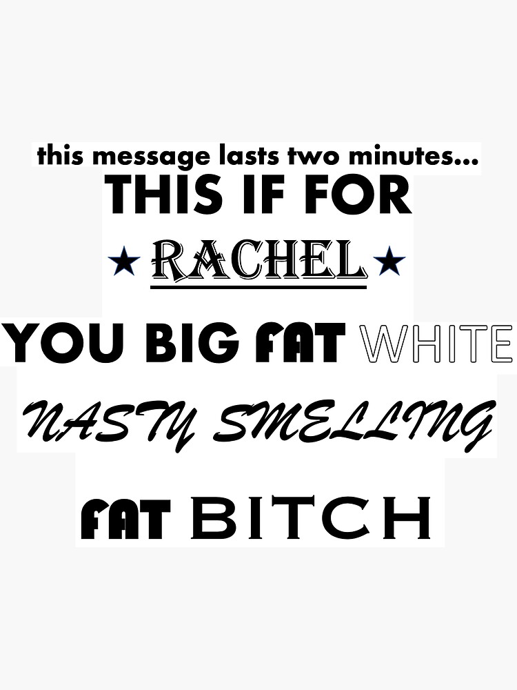 "this is for rachel" Sticker for Sale by 50tree | Redbubble