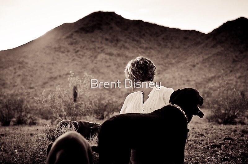 "Jen + Dogs" by Brent Disney | Redbubble