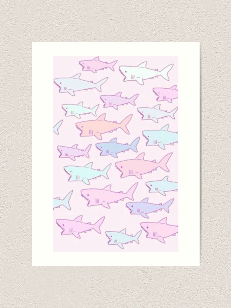 "Cute Sharks" Art Print for Sale by nevertoolatexx | Redbubble