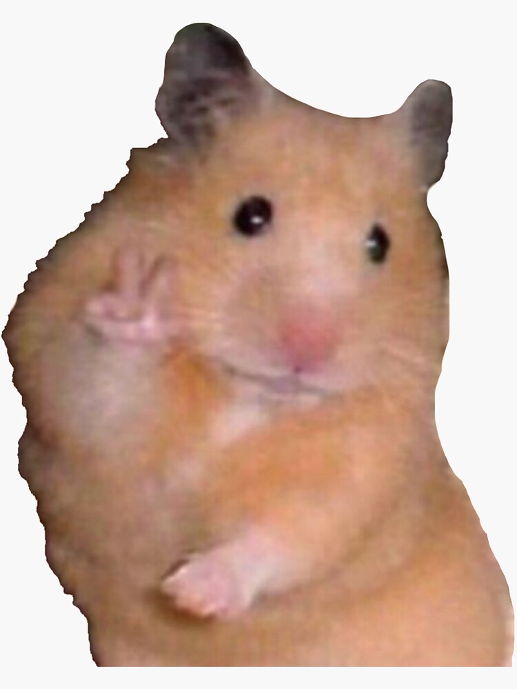 "Hamster Peace Sign" Sticker for Sale by izzykang | Redbubble