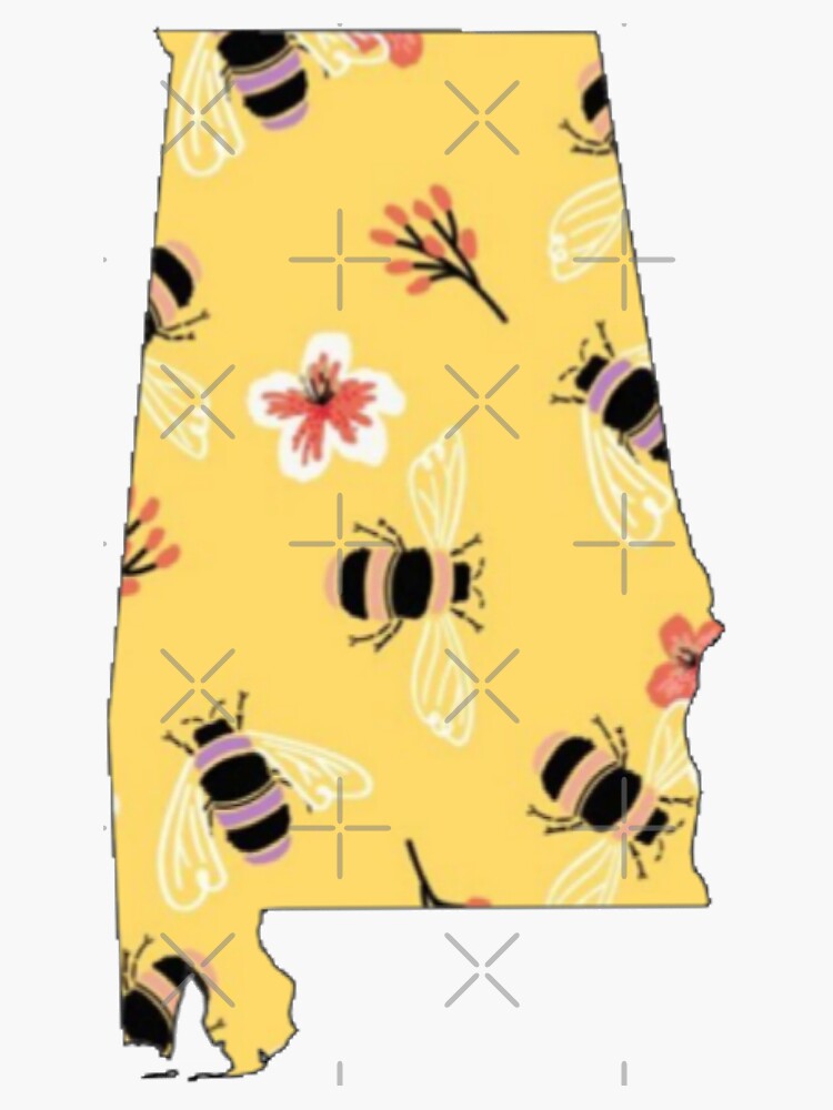 "Alabama Bumble Bee" Sticker for Sale by savannahsilb | Redbubble