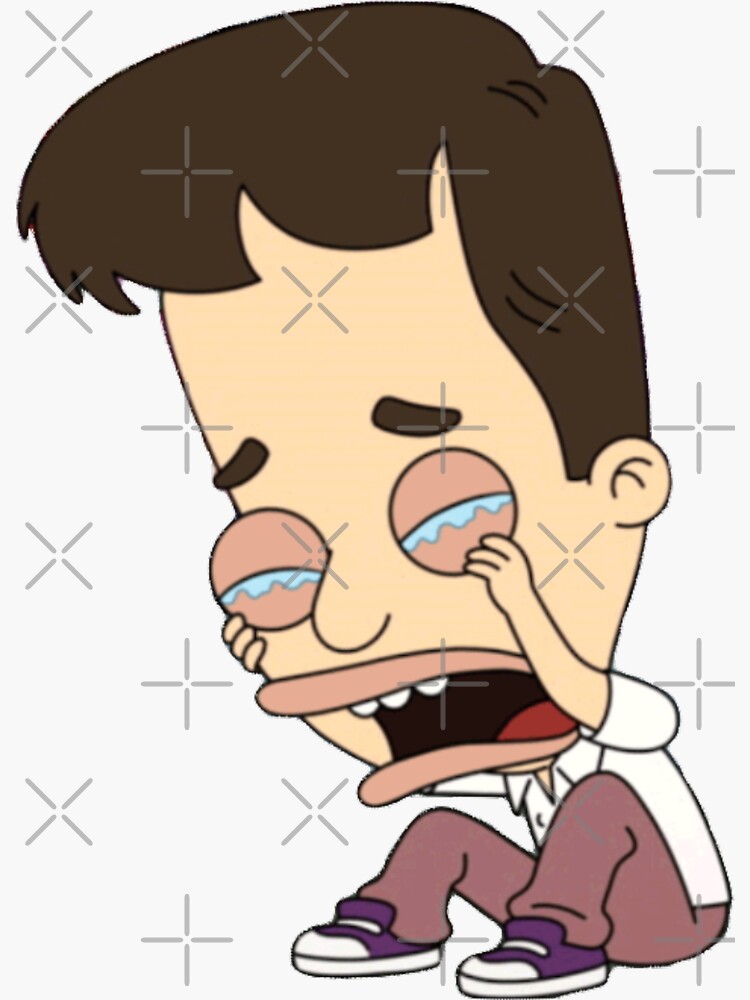 "Big Mouth - Nick Crying" Sticker by AJ27 | Redbubble