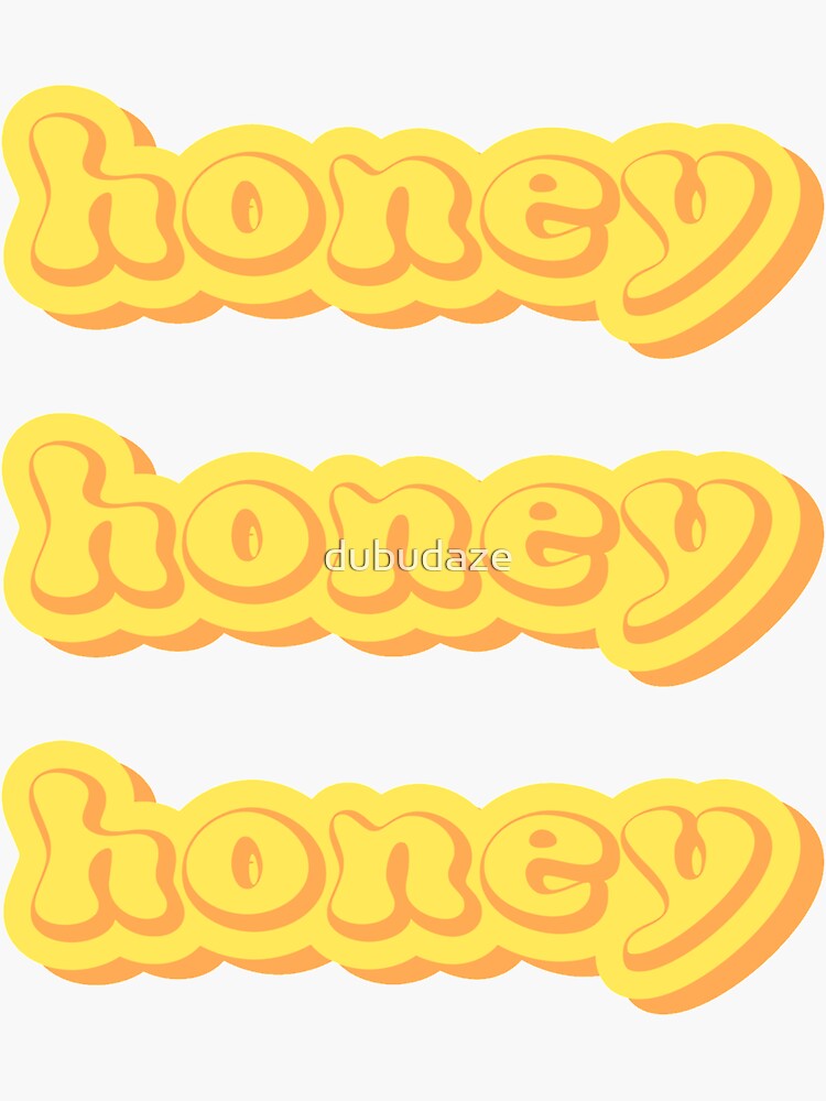"yellow honey sticker" Sticker by dubudaze | Redbubble