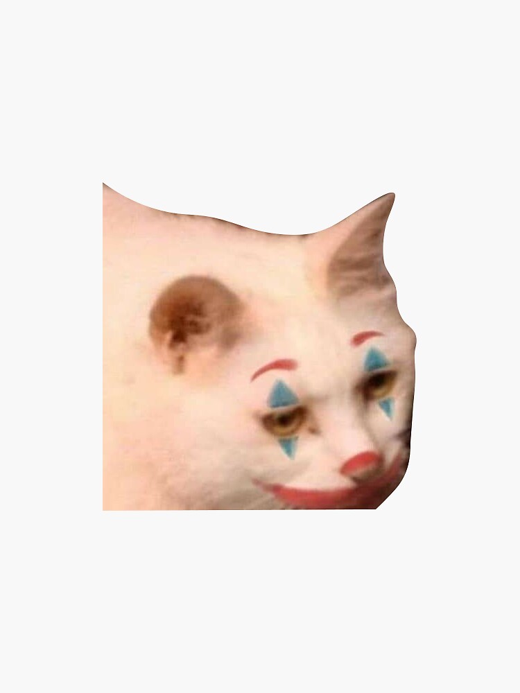 "Joker cat meme " Sticker by filmtiepe | Redbubble