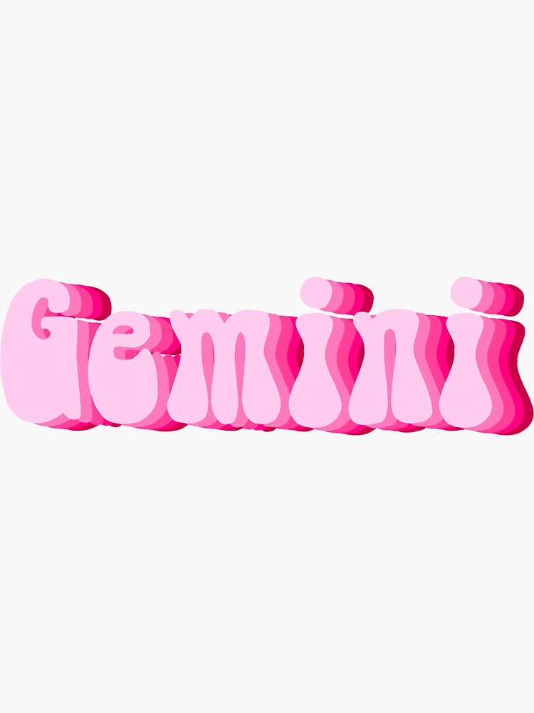 "Gemini Sticker" Sticker for Sale by Chloeengar | Redbubble