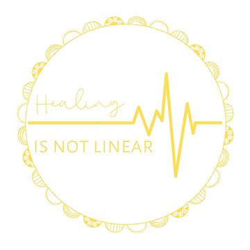 "Healing Is Not Linear" Sticker for Sale by Mara Joy | Redbubble