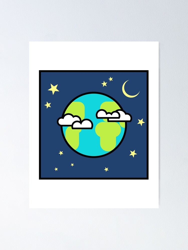 "Cool Earth Design Logo" Poster for Sale by StuffNStickers | Redbubble