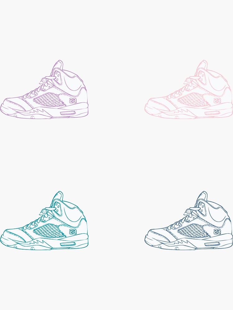 "basketball shoe sticker set" Sticker for Sale by agodes | Redbubble