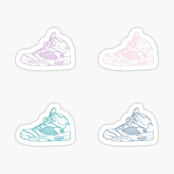 "basketball shoe sticker set" Sticker for Sale by agodes | Redbubble