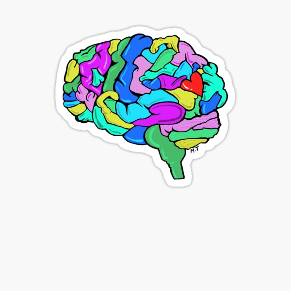 "Color Brain ️" Sticker for Sale by MaitreEtTalons | Redbubble