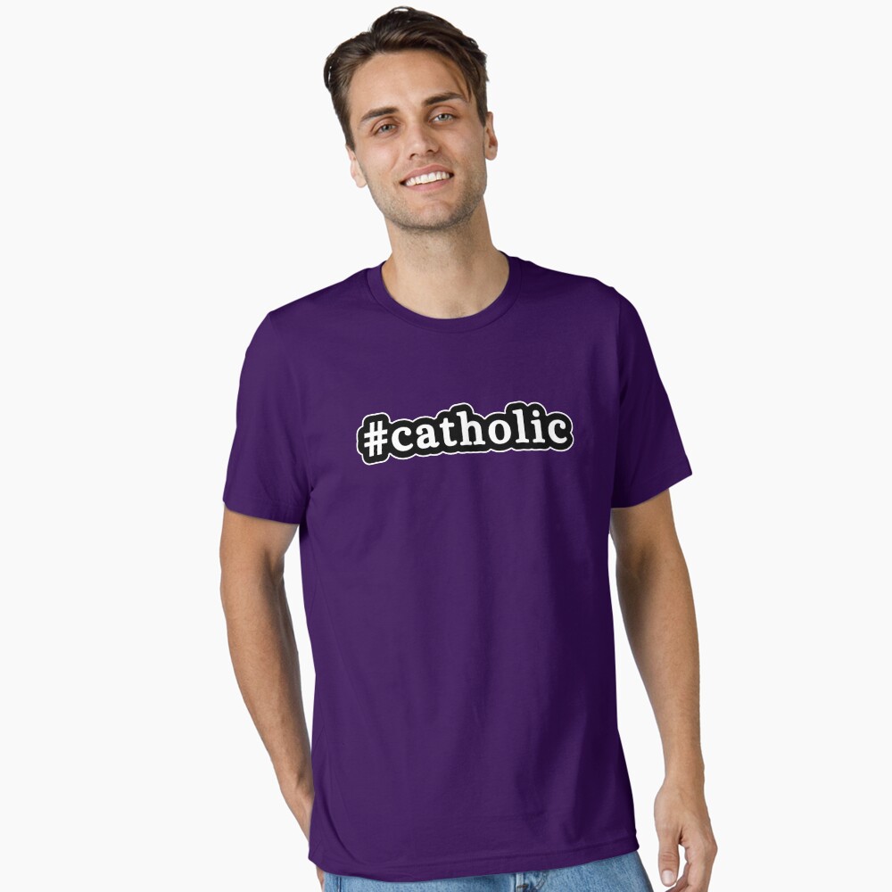 "Catholic - Hashtag - Black & White" Sticker for Sale by graphix ...