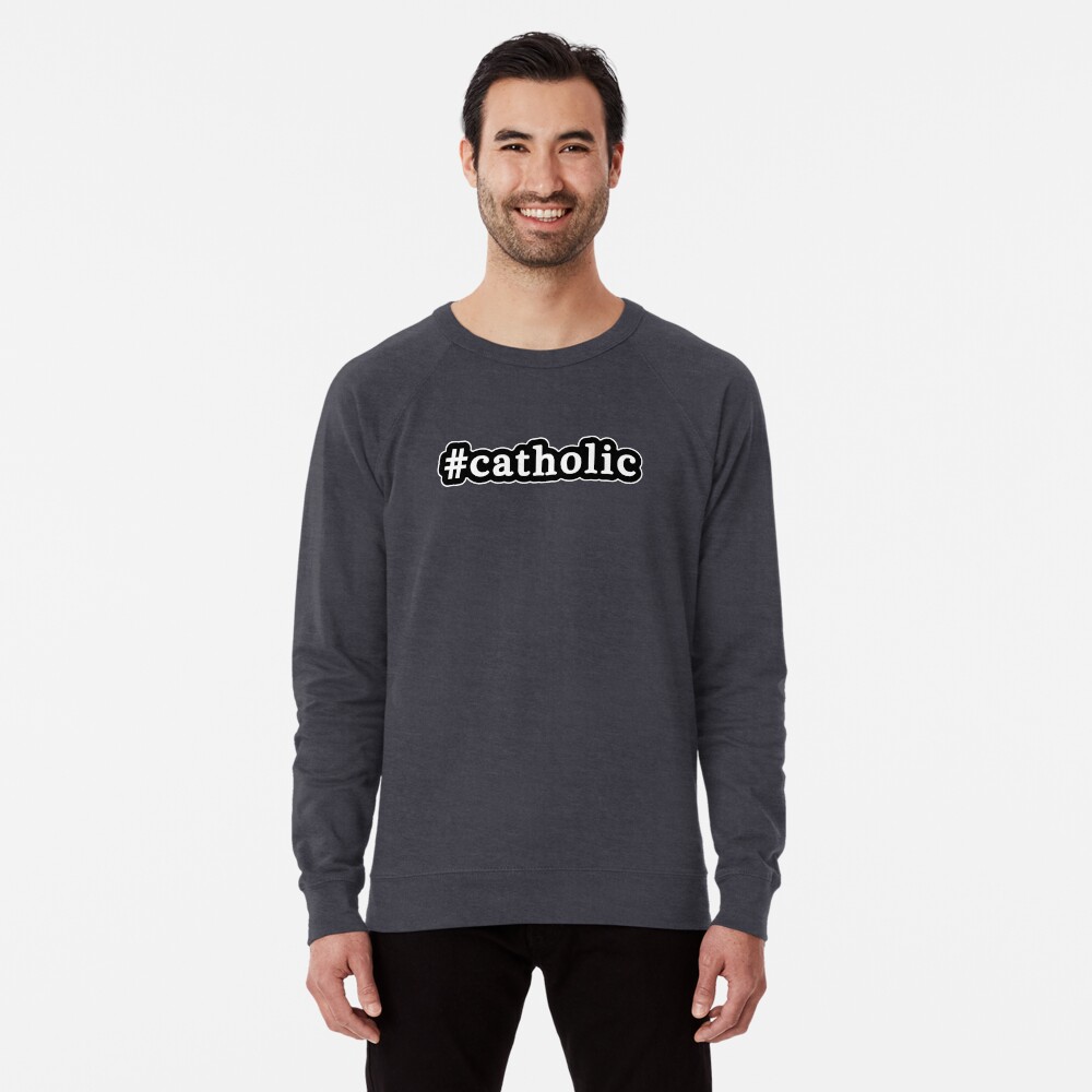 "Catholic - Hashtag - Black & White" Sticker for Sale by graphix ...