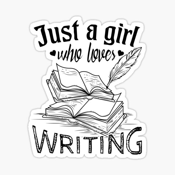 "Writer girl" Sticker by Ventein | Redbubble