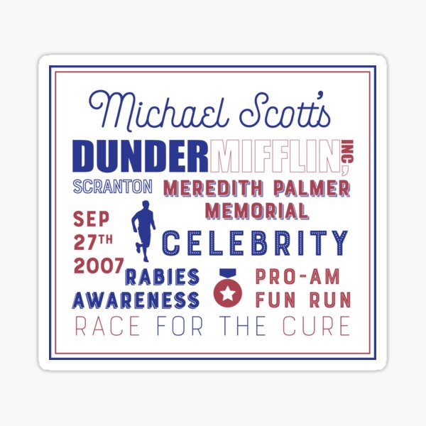 Michael Scotts Dunder Mifflin Scranton Meredith Palmer Memorial ...