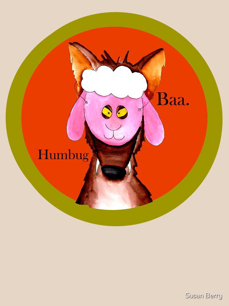 "Baa Humbug Christmas Wolf" T-shirt by SBerry | Redbubble