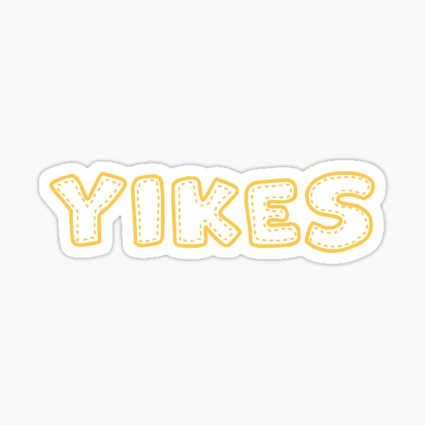 "yikes patchy sticker" Sticker for Sale by averiie | Redbubble