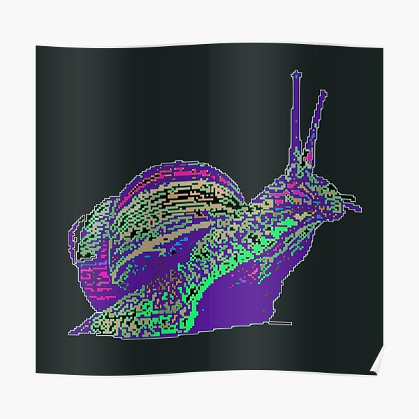 "colourful garden snail phylum Mollusca " Poster for Sale by ...