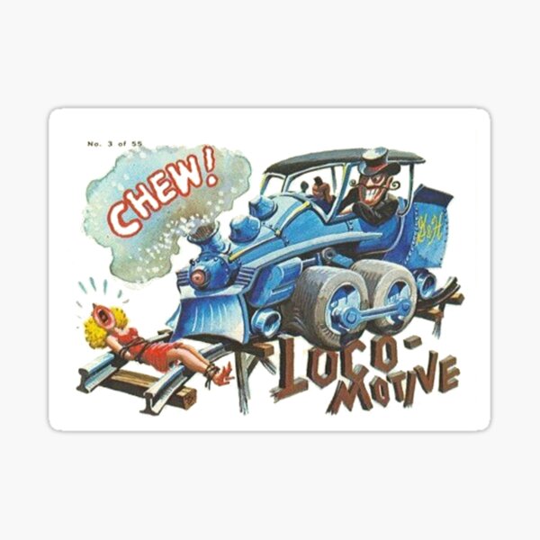 "#3 Loco-Motive, Weird Wheels" Sticker for Sale by Retrostickersnz ...
