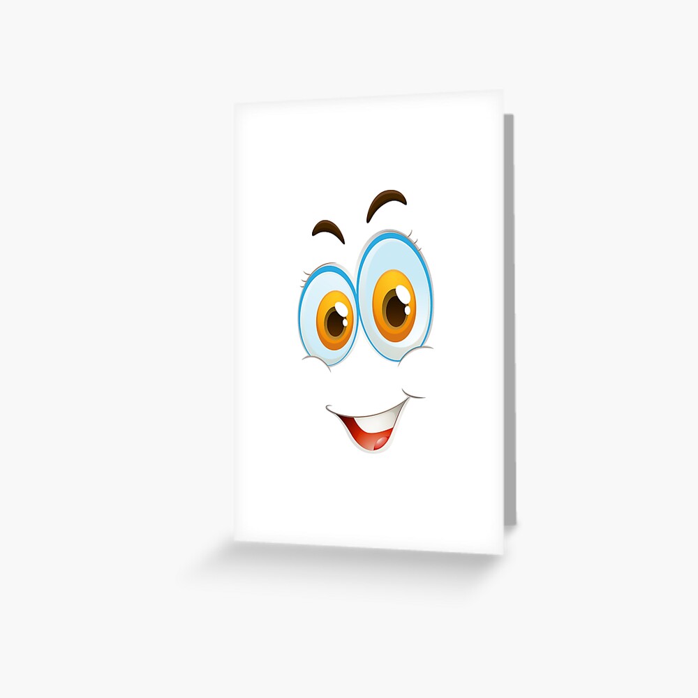 "Funny Face" Greeting Card by RichyE5566 | Redbubble