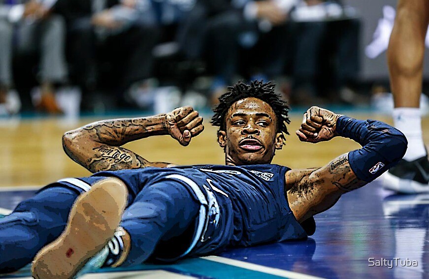 "Ja Morant Flexing." by SaltyTuba | Redbubble