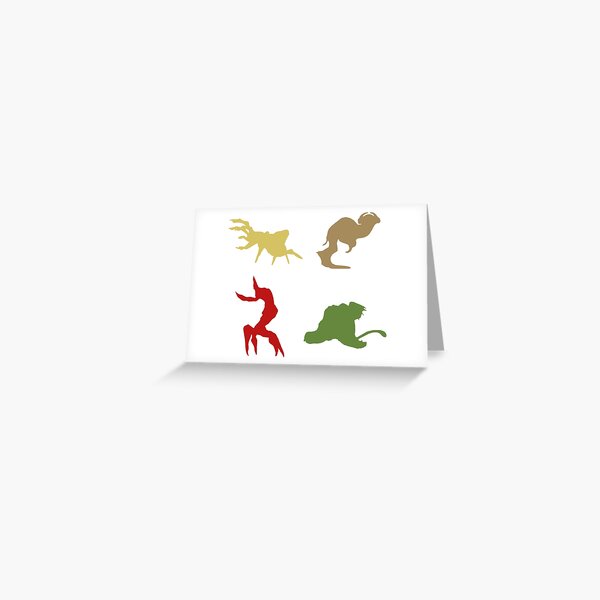 "Wildlife - Oddworld Coloured Silhouettes" Greeting Card by ...