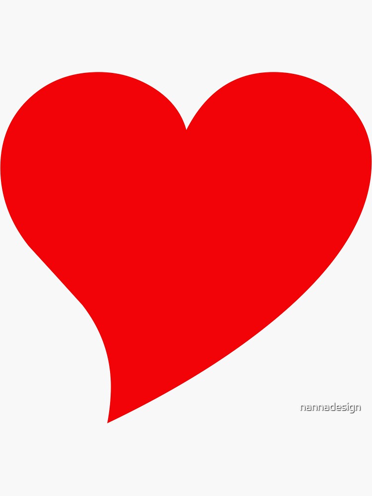 "Red heart" Sticker by nannadesign | Redbubble