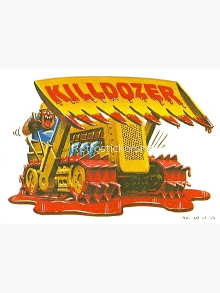 "#40 Killdozer, Weird Wheels" Sticker by Retrostickersnz | Redbubble