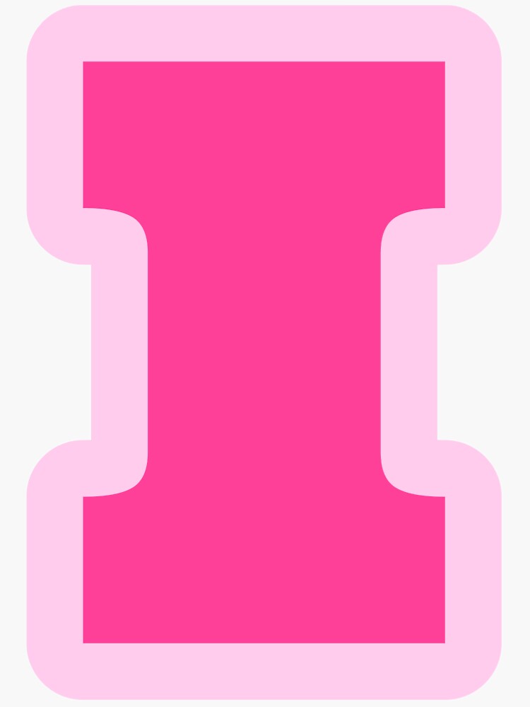 "I pink letter " Sticker for Sale by annieprevas | Redbubble