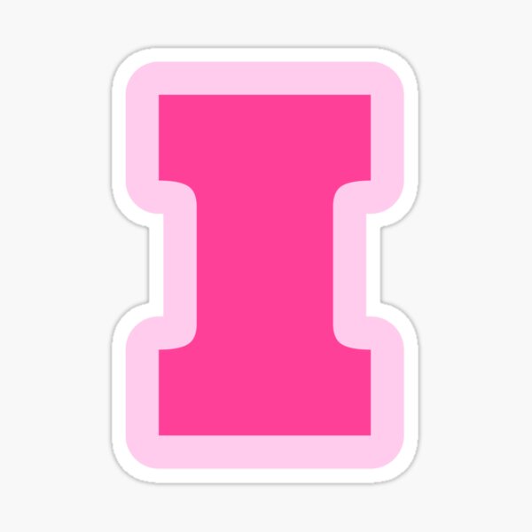 "I pink letter " Sticker for Sale by annieprevas | Redbubble
