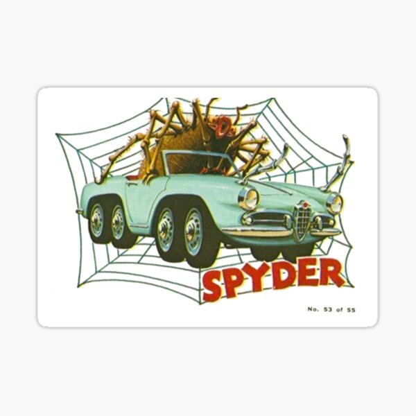 "#53 Spyder, Weird Wheels" Sticker by Retrostickersnz | Redbubble