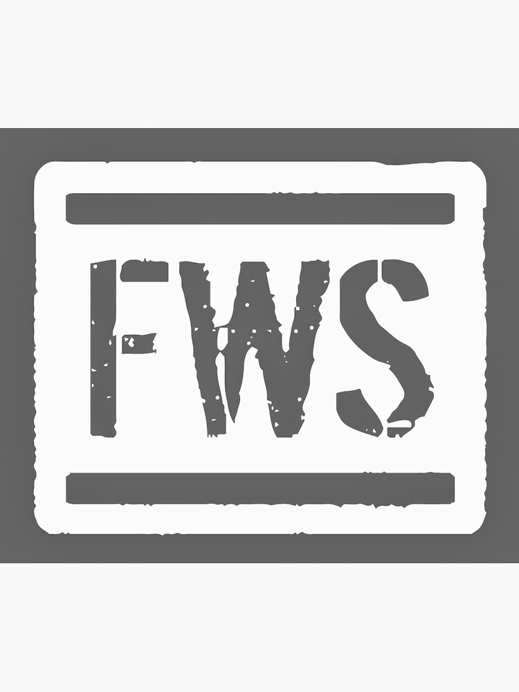 "fws logo" Sticker for Sale by lewisjenna99 | Redbubble