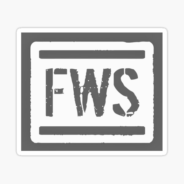 "fws logo" Sticker for Sale by lewisjenna99 | Redbubble