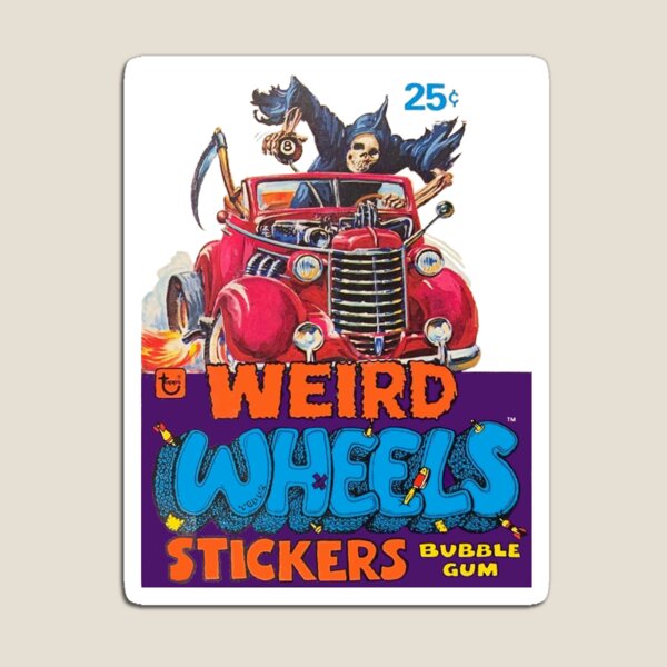 "Weird Wheels Display Box" Magnet for Sale by Retrostickersnz | Redbubble