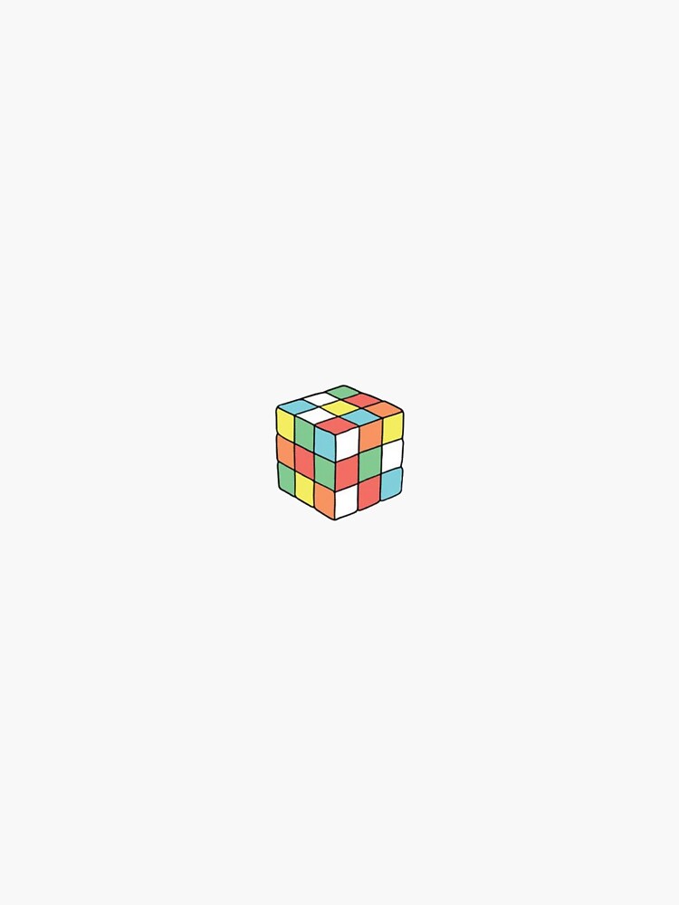 "cute rubix cube" Sticker for Sale by bellacommorato | Redbubble